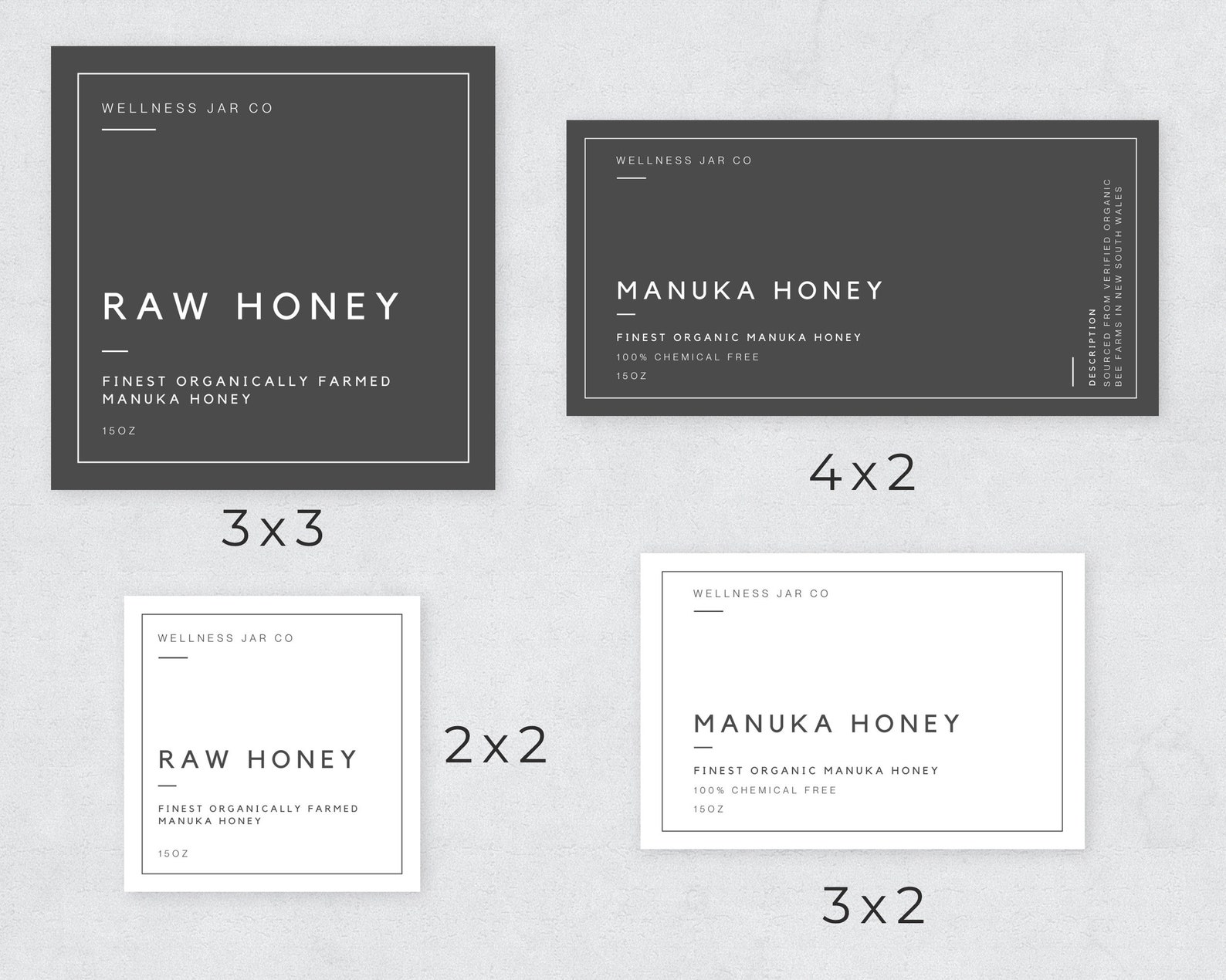 Minimalist Jar Label Template / Modern Label Template / Food Jar Label ...