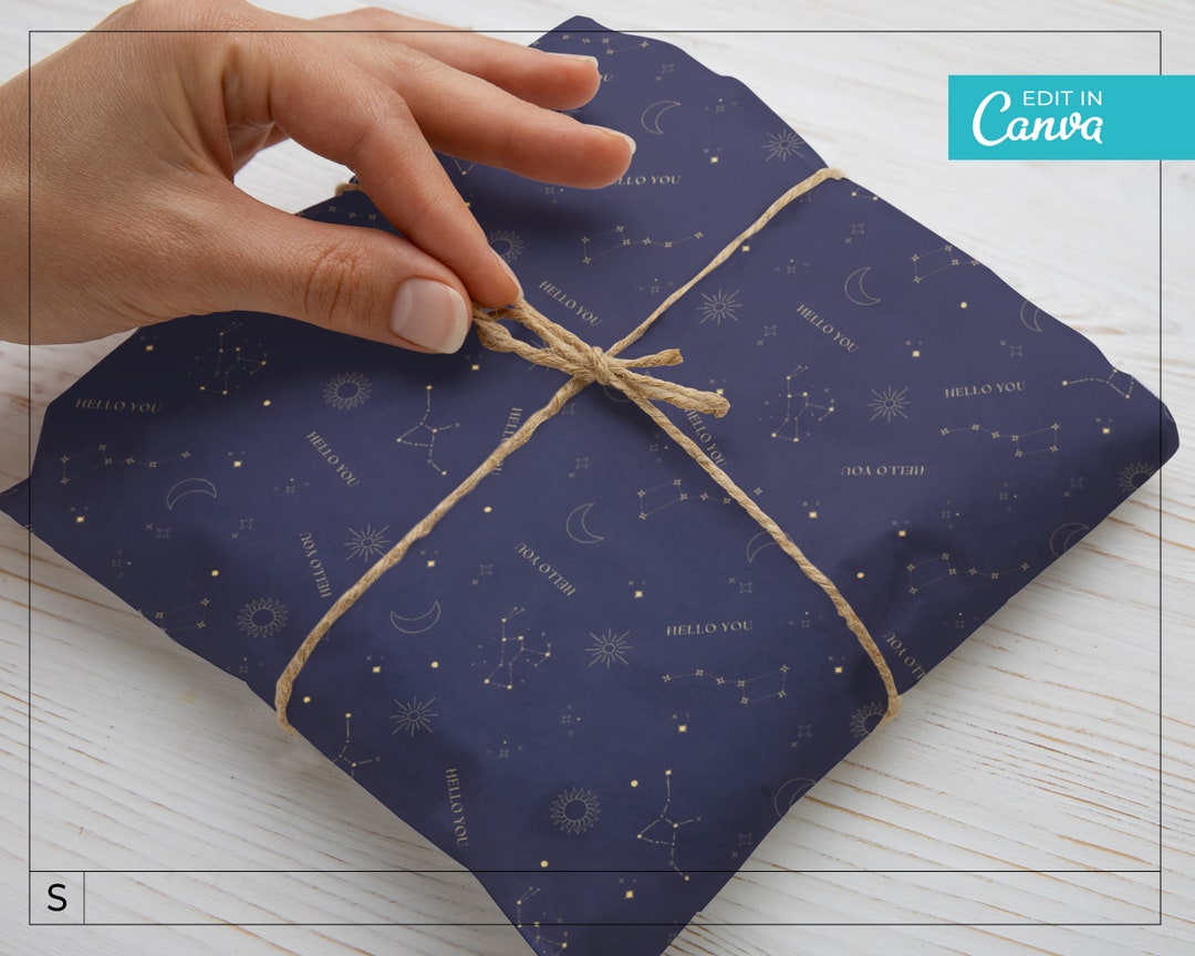 Gold Editable Tissue Paper / Night Sky Tissue Paper / Celestial Tissue ...