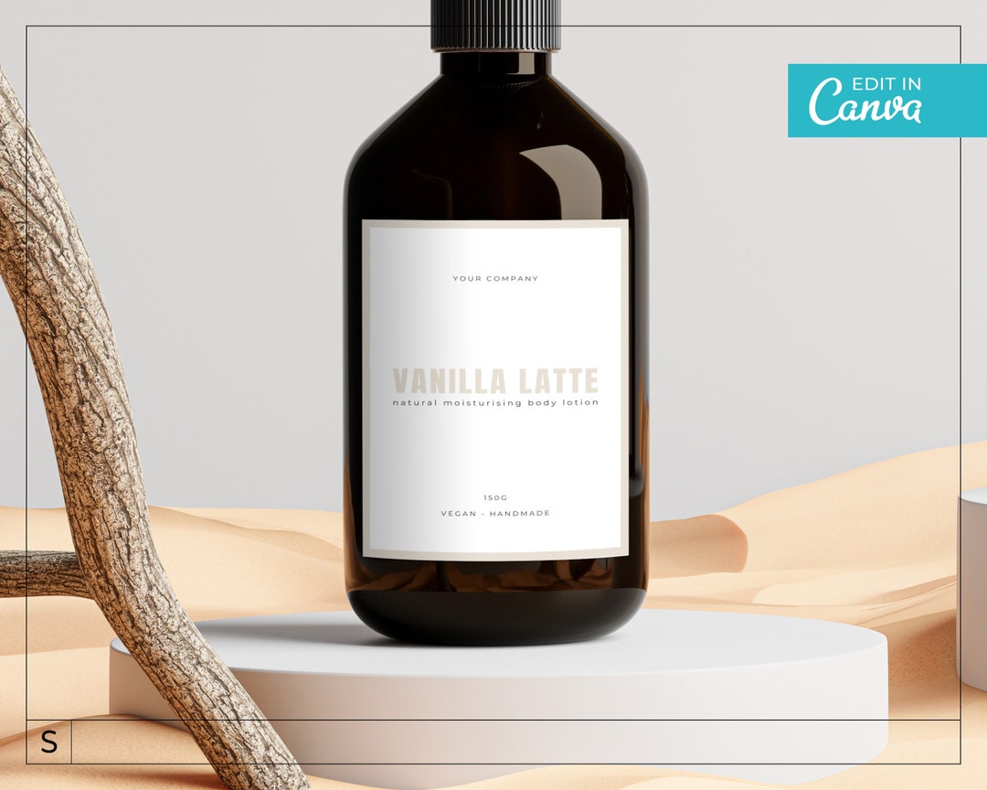 Minimalist Soap Bottle Label Template / Hand Lotion Label Template ...