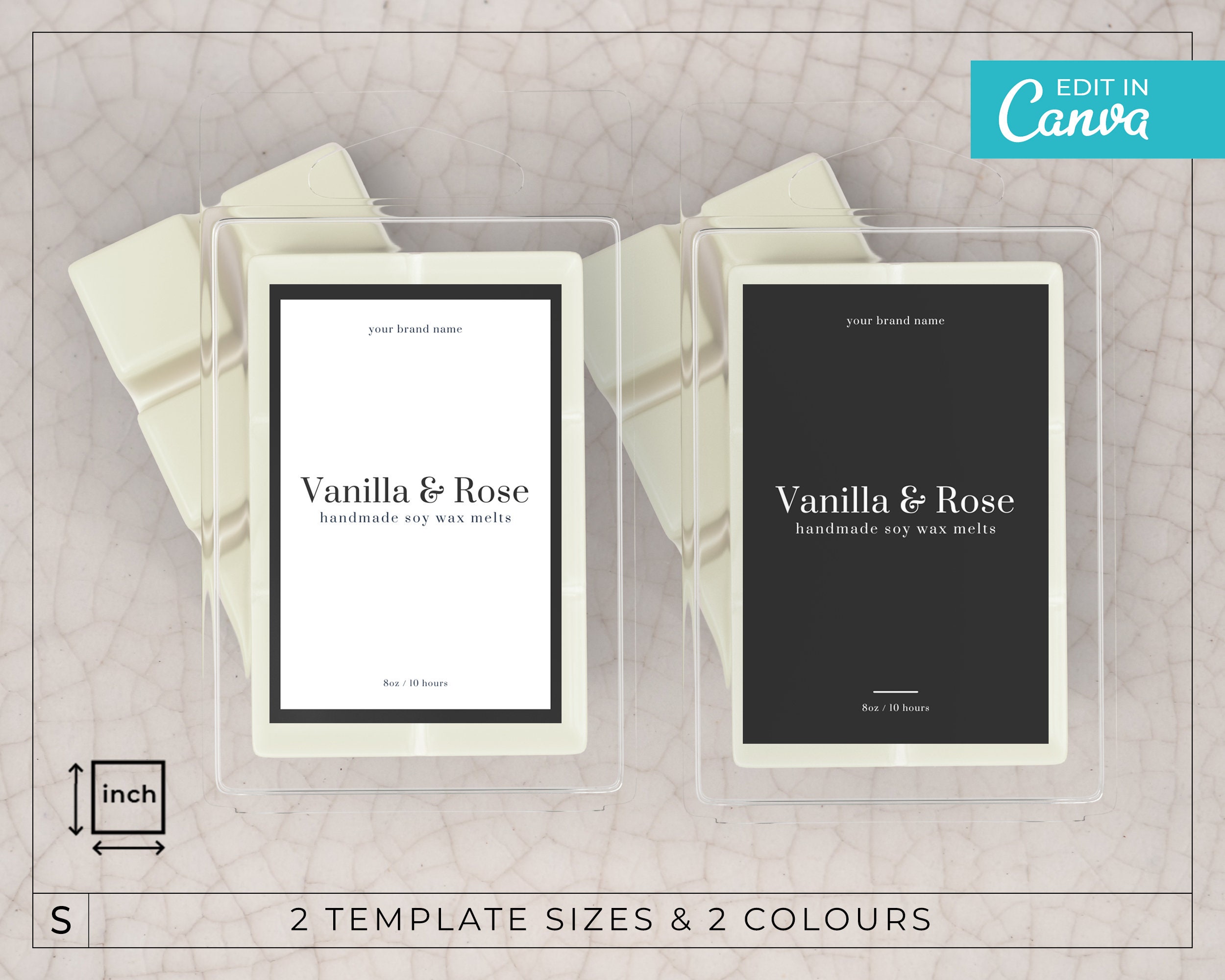 Wax Melts Label Template / Editable Wax Tart Labels / Elegant - Etsy