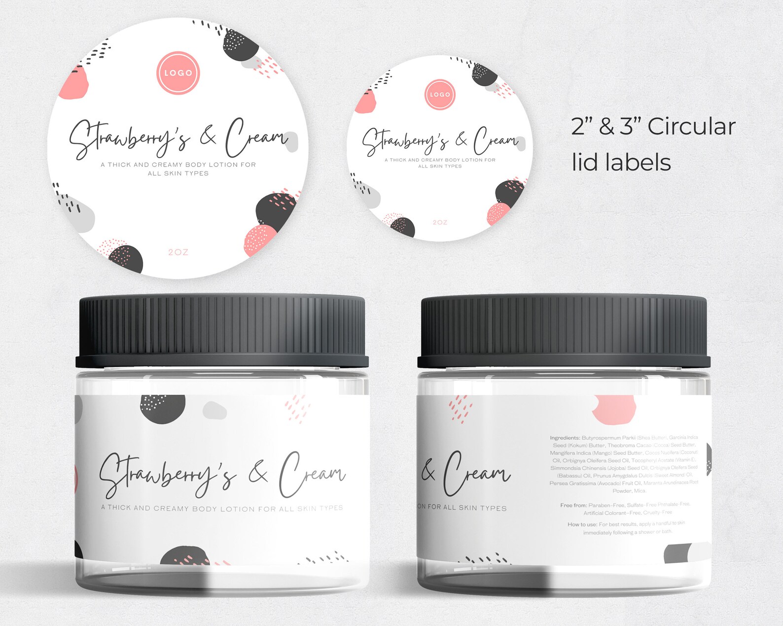 Abstract Wrap Around Label Template / Editable Label Template - Etsy