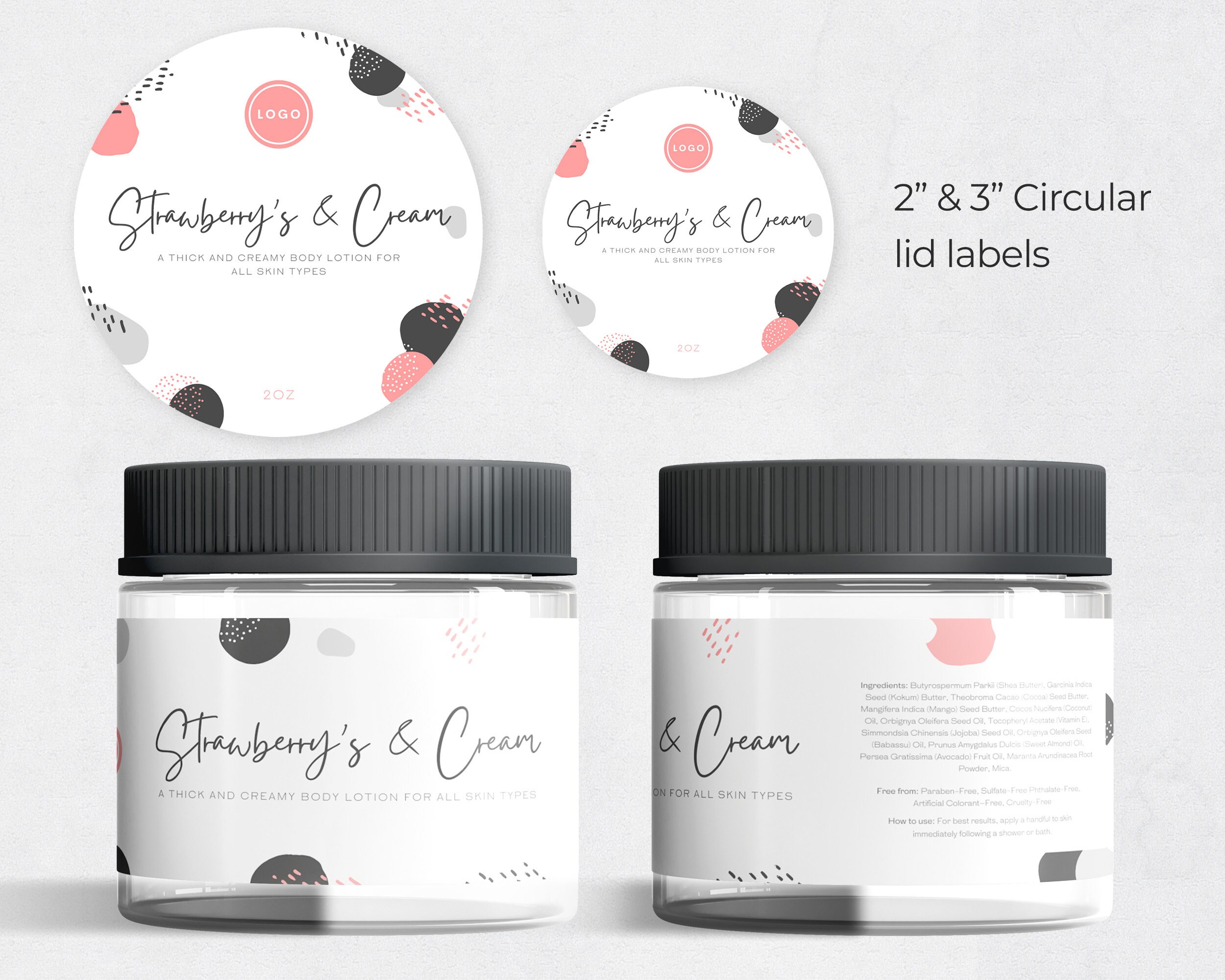 Abstract Wrap Around Label Template / Editable Label Template - Etsy