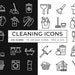 70 Cleaning Icons / House Chores Icons / Housework Vector Icons ...