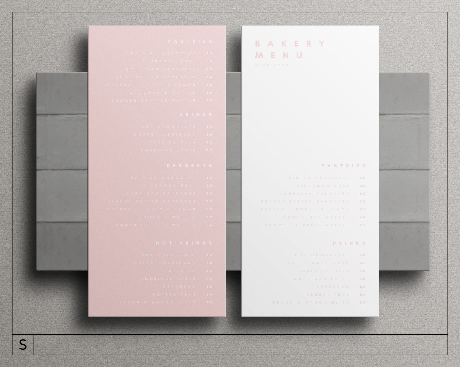 Minimalist 4x9 Menu Template / Minimalist DL Price List Template / Slim ...