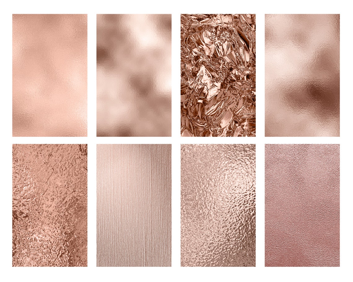 20 Rose Gold Metallic Digital Paper Textures // Rose Gold Foil | Etsy