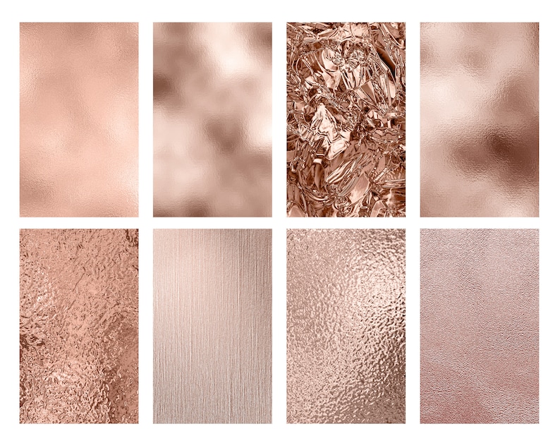20 Rose Gold Metallic Digital Paper Textures // Rose Gold Foil | Etsy