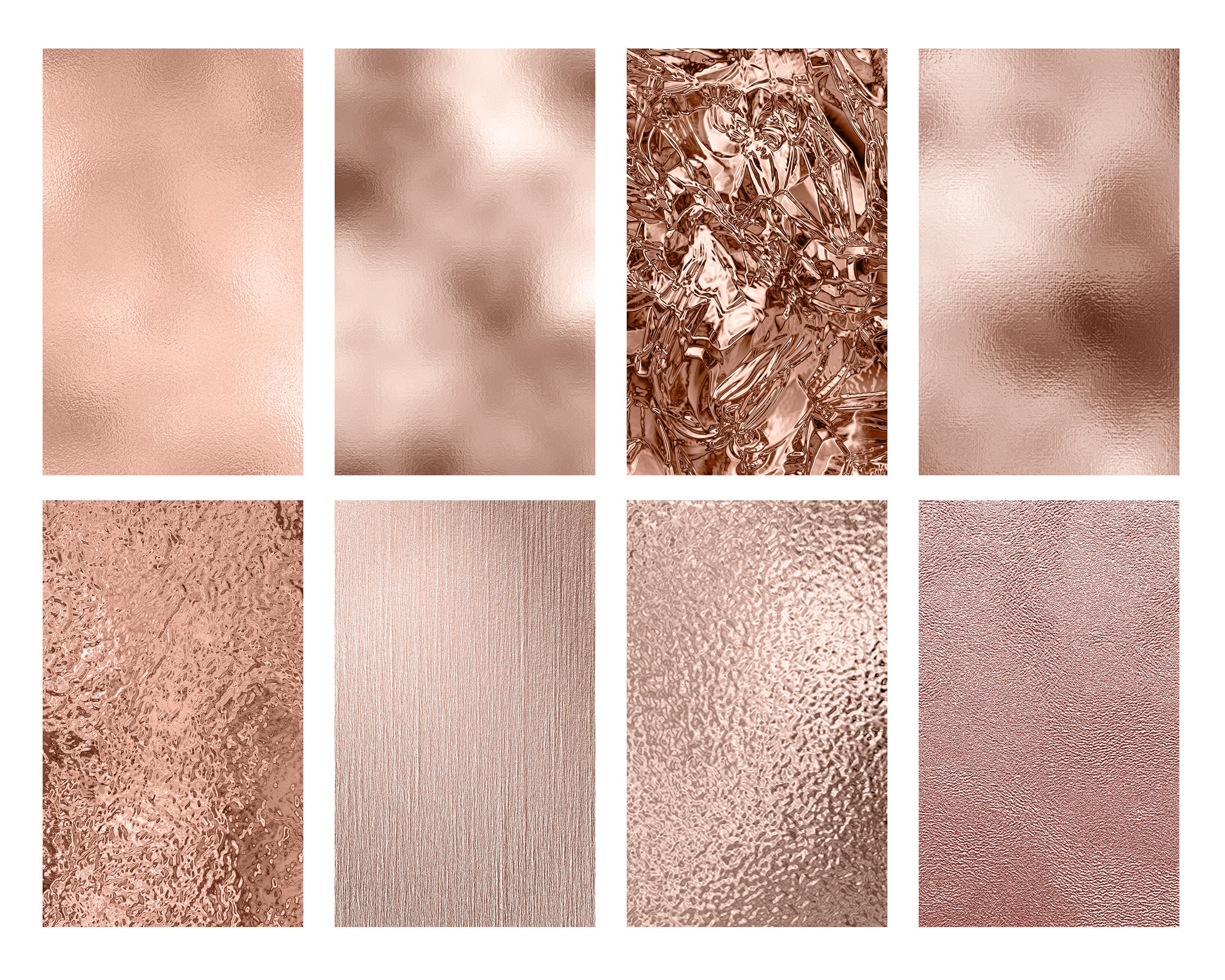 20 Rose Gold Metallic Digital Paper Textures // Rose Gold Foil | Etsy