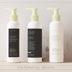 Shampoo Bottle Label Template / Minimalist Pump Bottle Labels ...