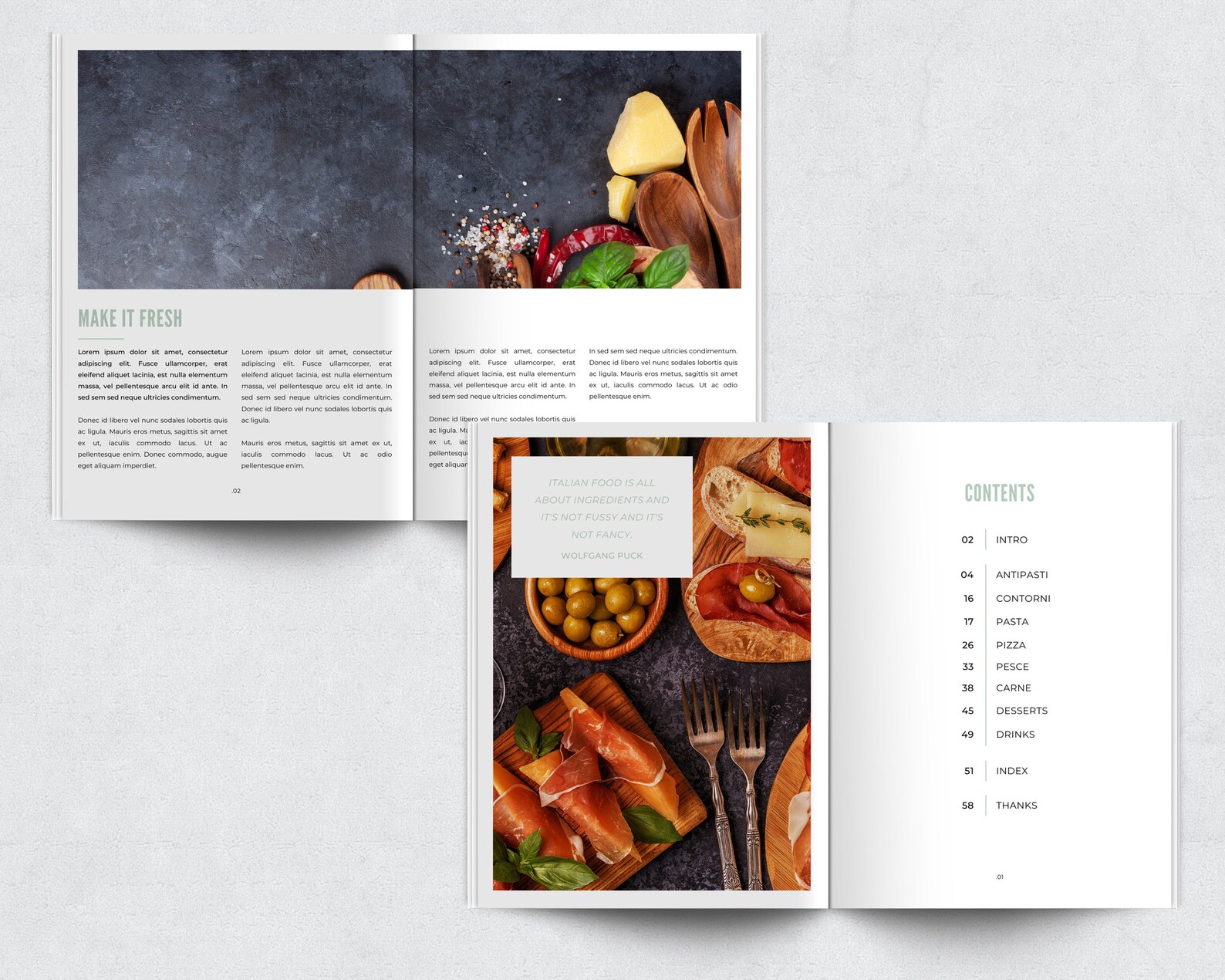 Modern Recipe E-book Template / Editable Recipe Magazine | Etsy