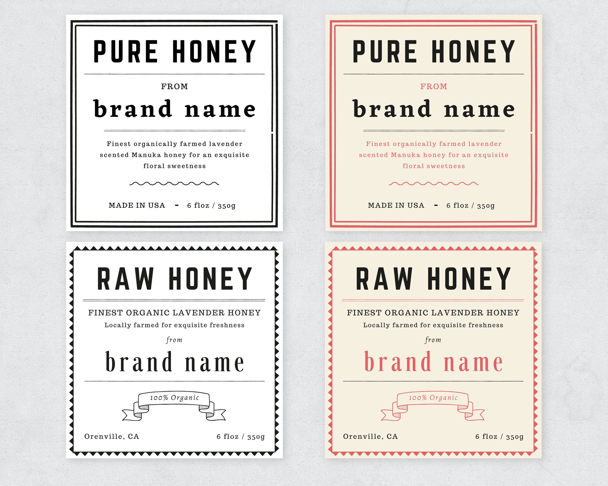 Vintage Jar Label Template / Traditional Label Template / Food Jar ...