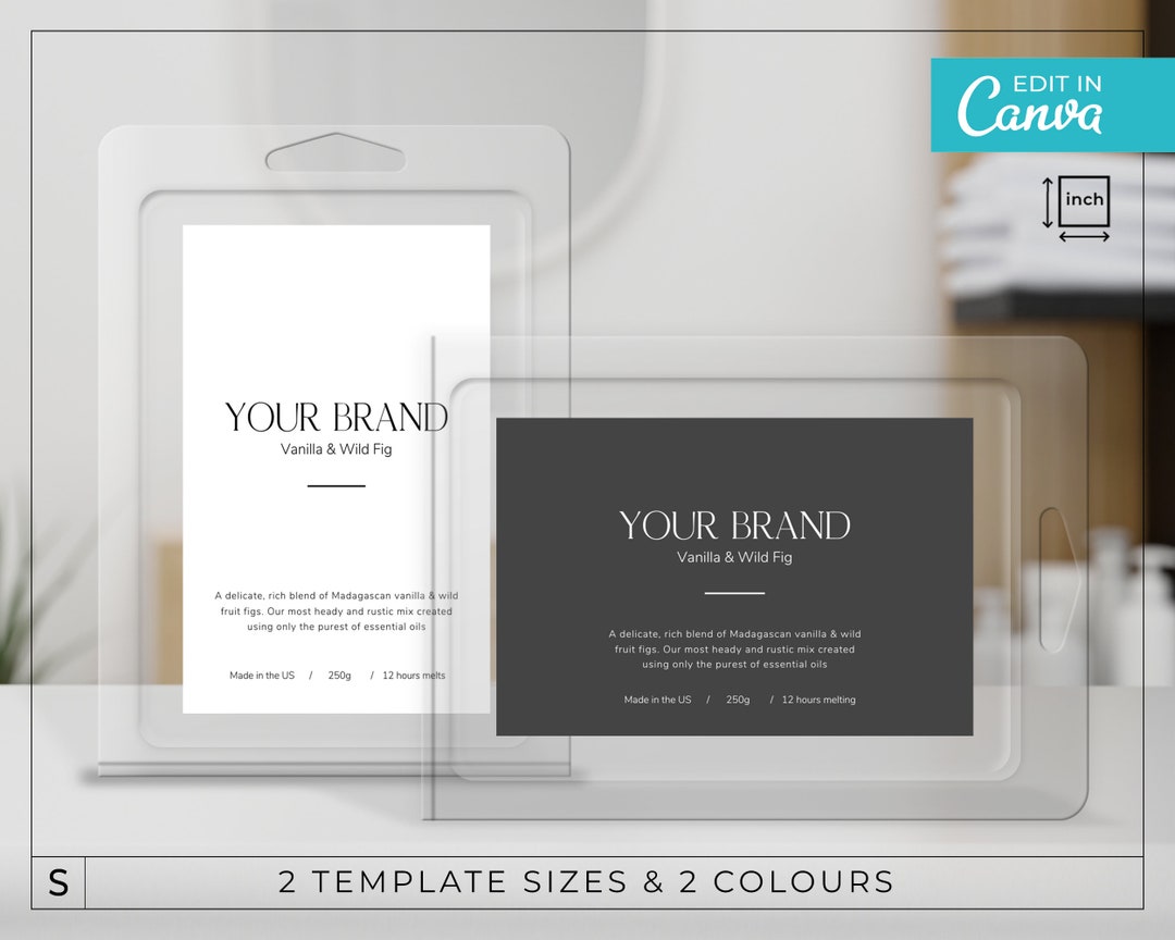 Minimal Wax Melts Label Template / Editable Wax Melts Labels ...