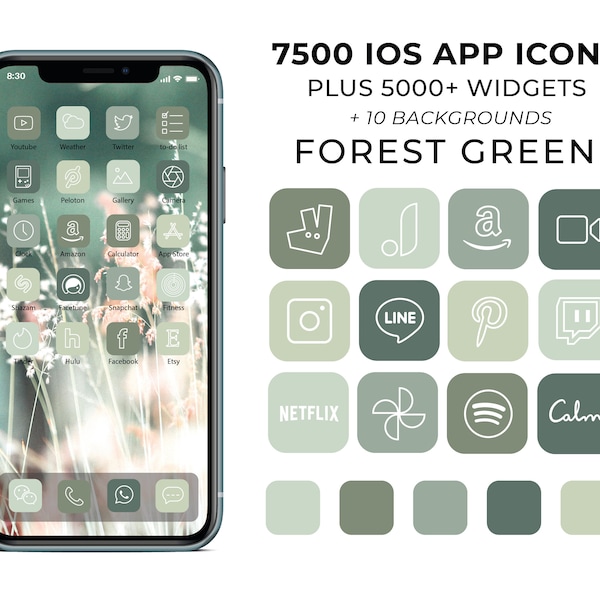 Green App Icons - Etsy