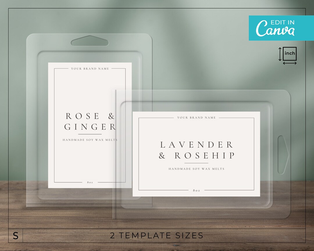 Modern Wax Melts Label Template / Editable Wax Melts Labels ...