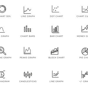 Graph Icon Pack / 300 Infographic Icons / Graphs & Data Icons / Graphs ...
