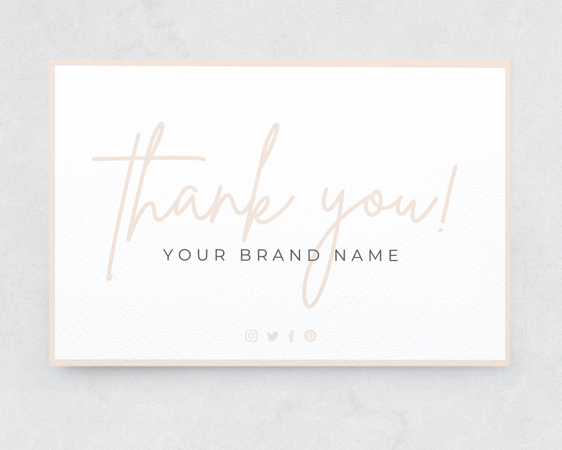 Thank You Card Template / Editable Thank You Template / Modern - Etsy