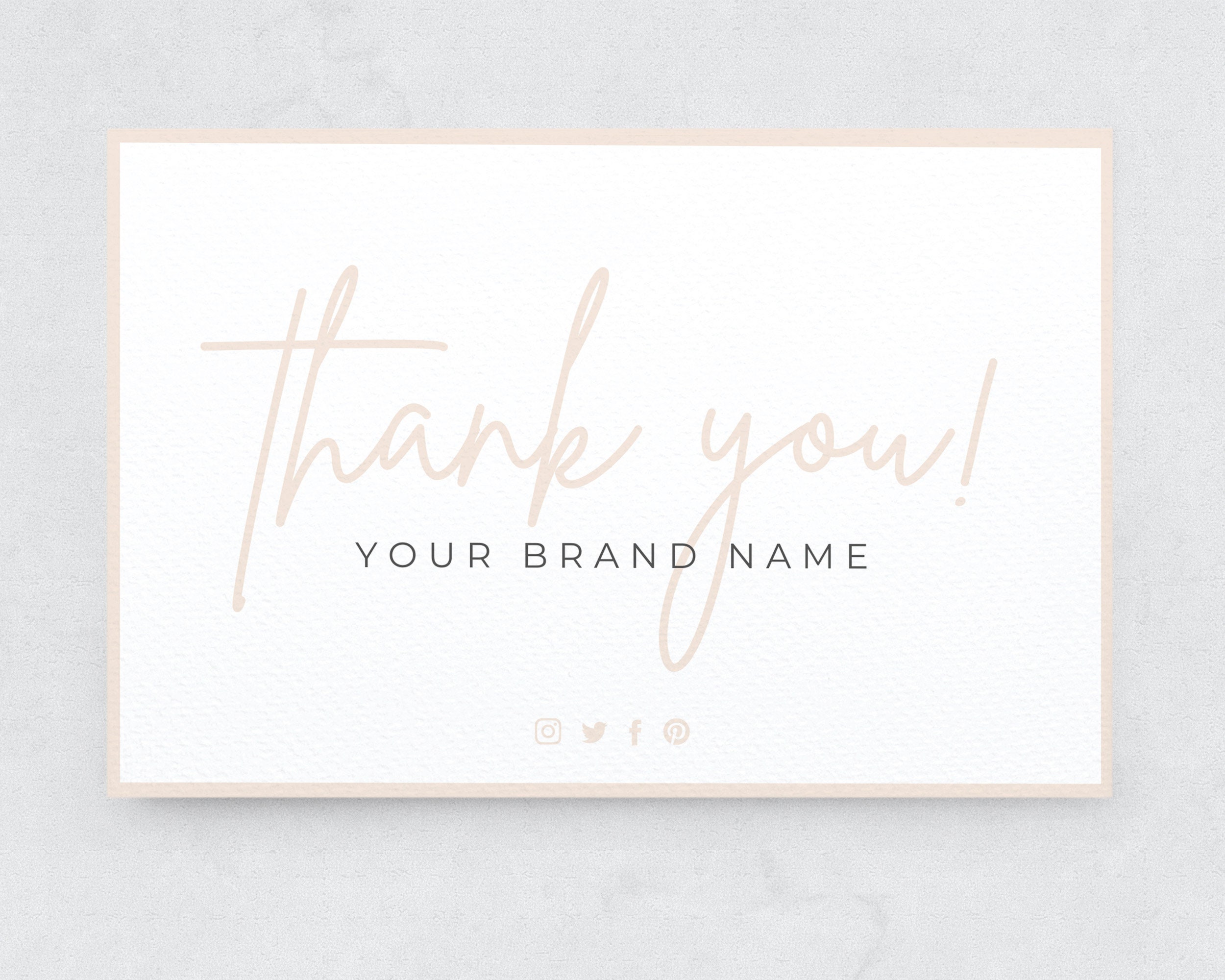 Thank You Card Template / Editable Thank You Template / Modern - Etsy