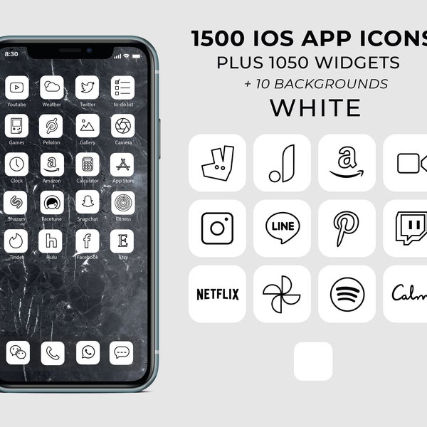 Black and White Aesthetic Custom App Icons - Etsy