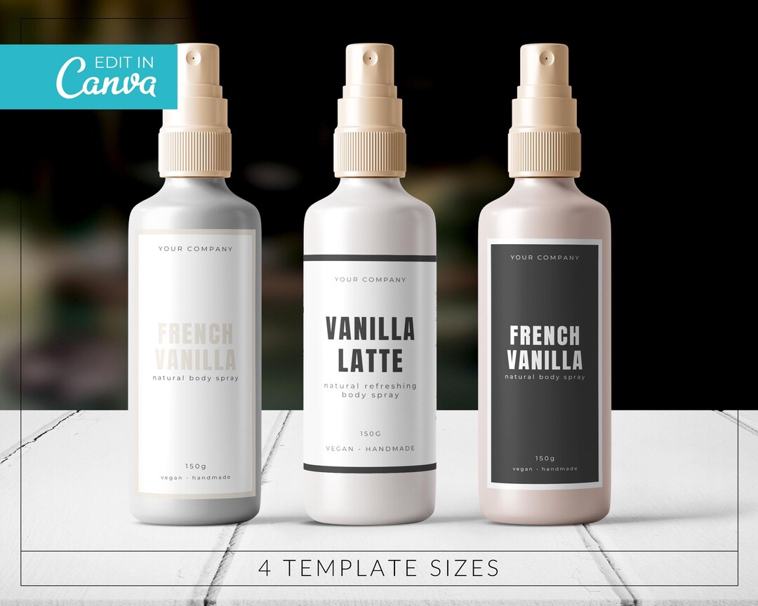 Minimalist Room Spray Bottle Label Template / Modern Fragrance Label ...