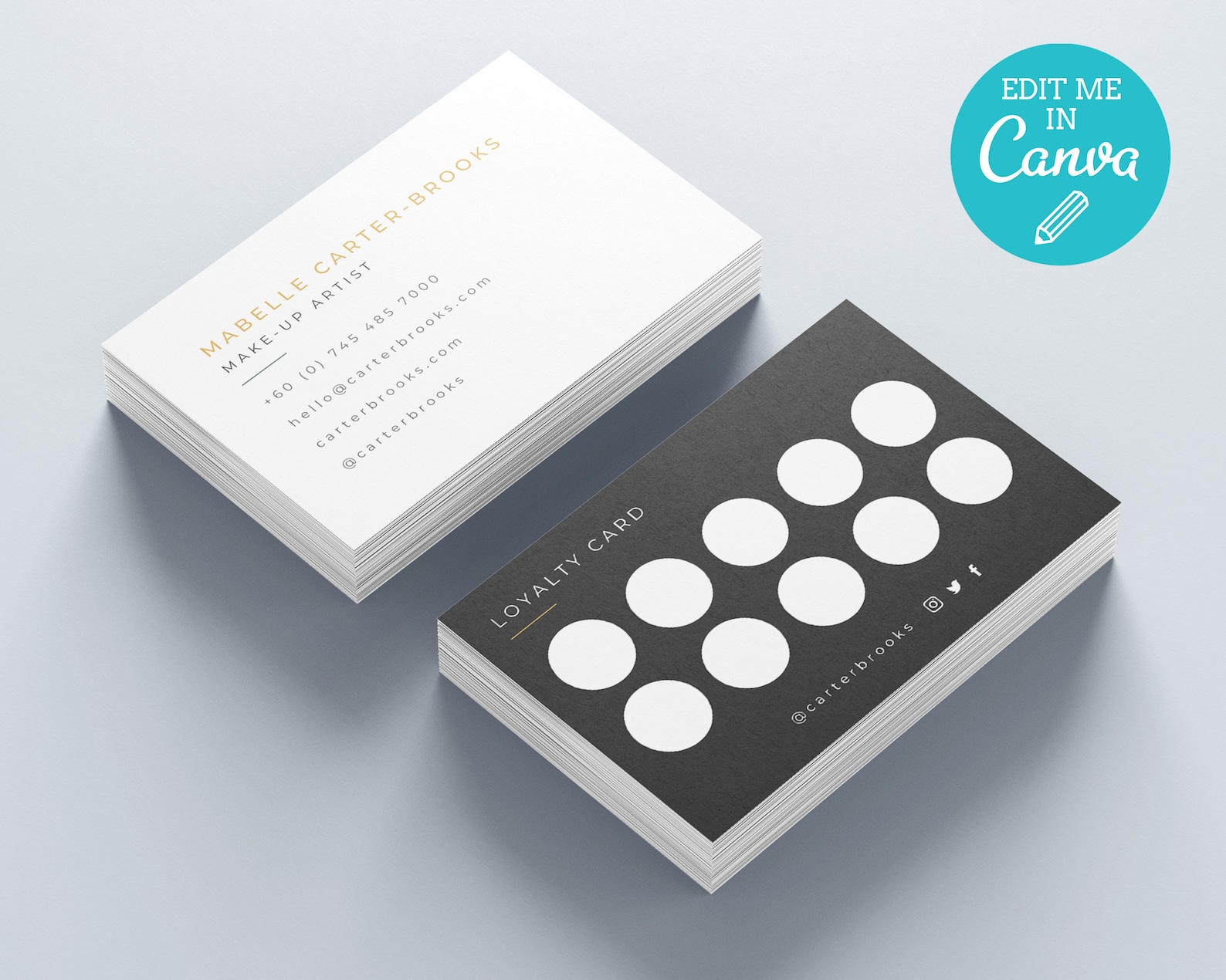 Custom Loyalty Card Template / Modern Editable Rewards Card / - Etsy