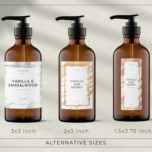 Gold Comestic Bottle Label Template / Modern Hand Lotion Label Template ...