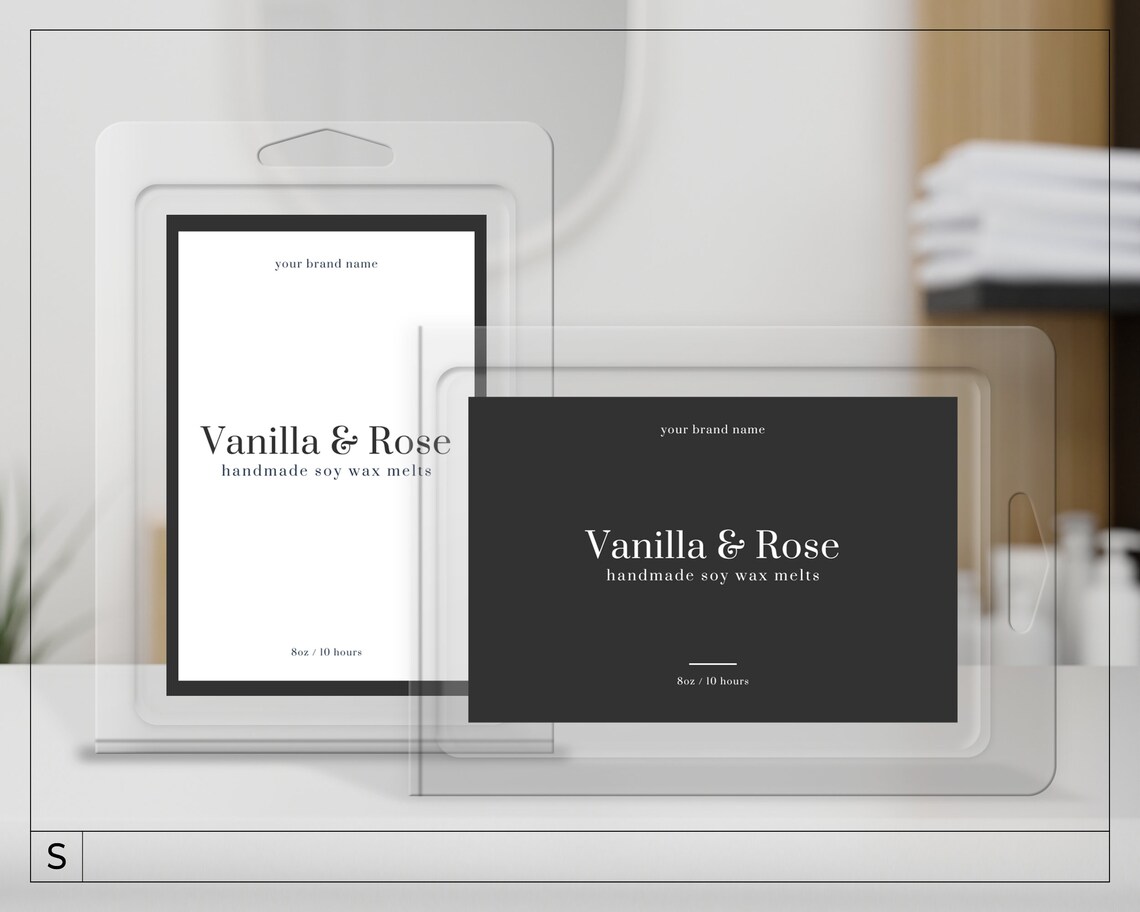 Wax Melts Label Template / Editable Wax Tart Labels / Elegant - Etsy