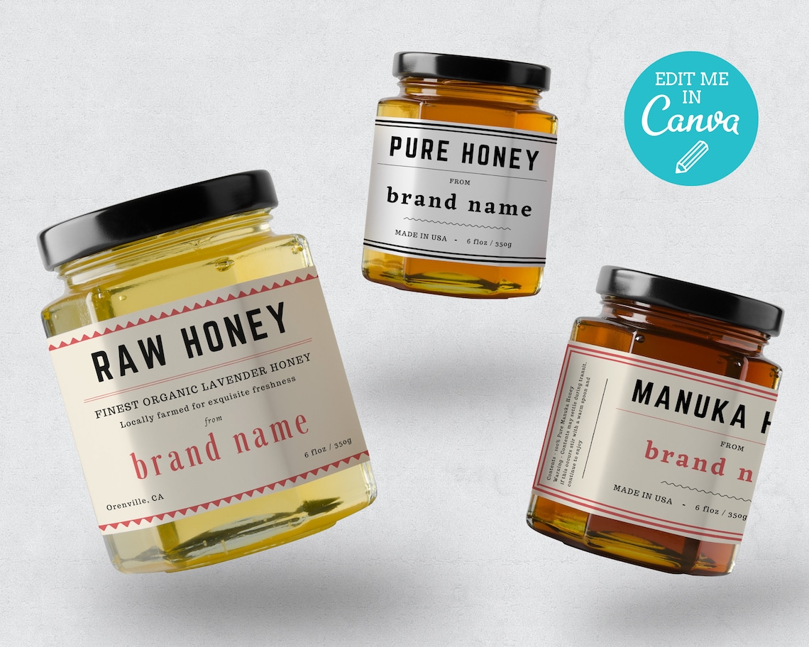 Vintage Jar Label Template / Traditional Label Template / Food | Etsy