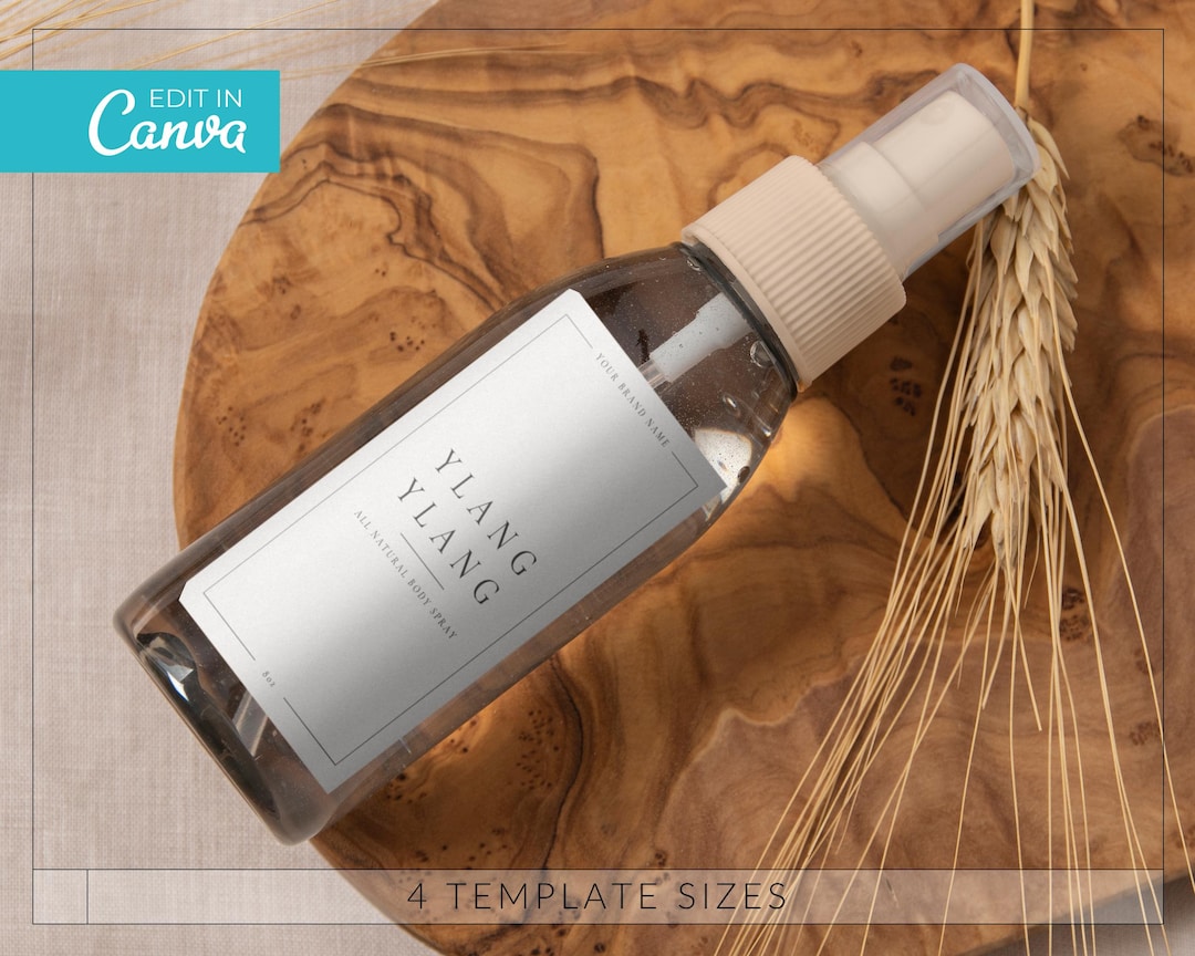 Minimalist Room Spray Bottle Label Template / Modern Fragrance Label ...