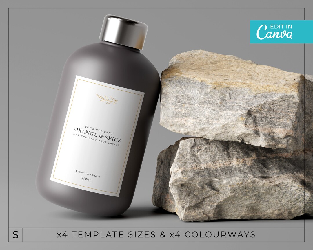 Elegant Soap Bottle Label Template / Hand Lotion Label Template ...