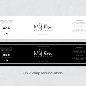 Editable Wrap Around Label Template / Body Product Label Template ...