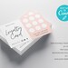 Pink Loyalty Card Template / Modern Rewards Card / Single Sided ...