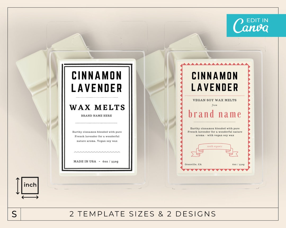 Vintage Wax Melts Label Template / Editable Wax Melts Labels ...