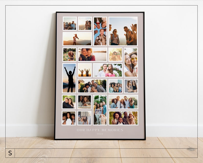 Modern Photo Collage Template / Editable Photo Grid / - Etsy