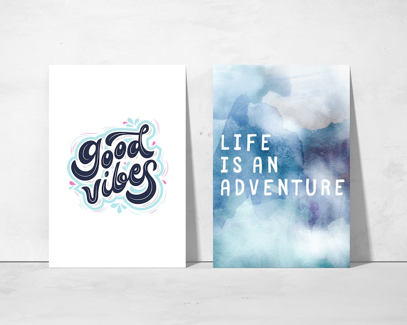 60 Editable Inspirational Quotes Poster / Good Vibes Posters / | Etsy