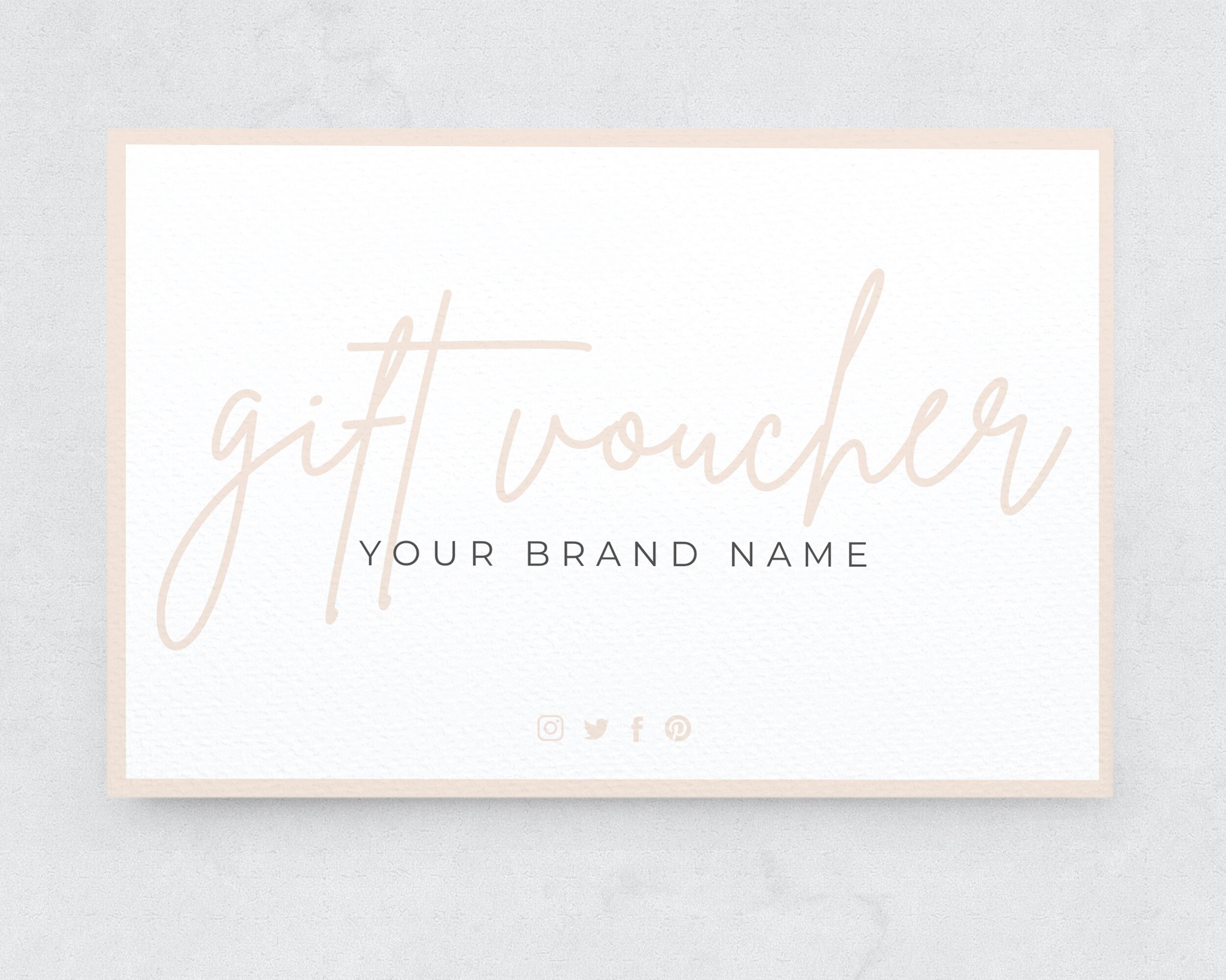 Stylish Gift Card Template / Editable Gift Voucher Template / - Etsy