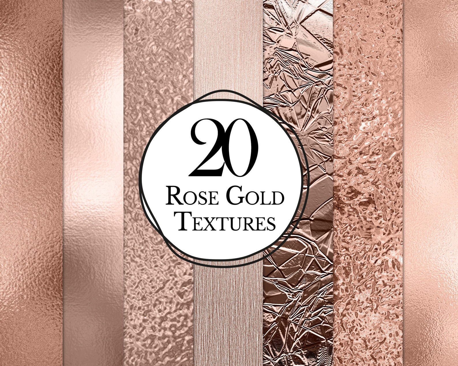 20 Rose Gold Metallic Digital Paper Textures // Rose Gold Foil | Etsy