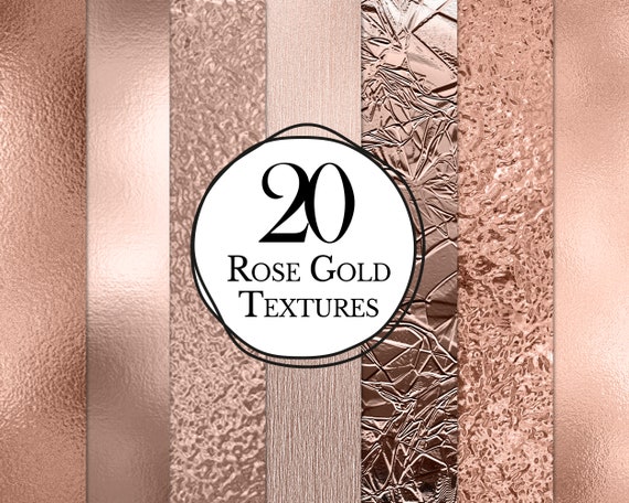 20 Rose Gold Metallic Digital Paper Textures // Rose Gold Foil | Etsy