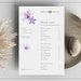 Purple Floral Price List Template / Watercolour Price List Template ...