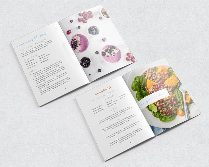 Modern Recipe E-book Template / Editable Keto Recipe Magazine Template ...