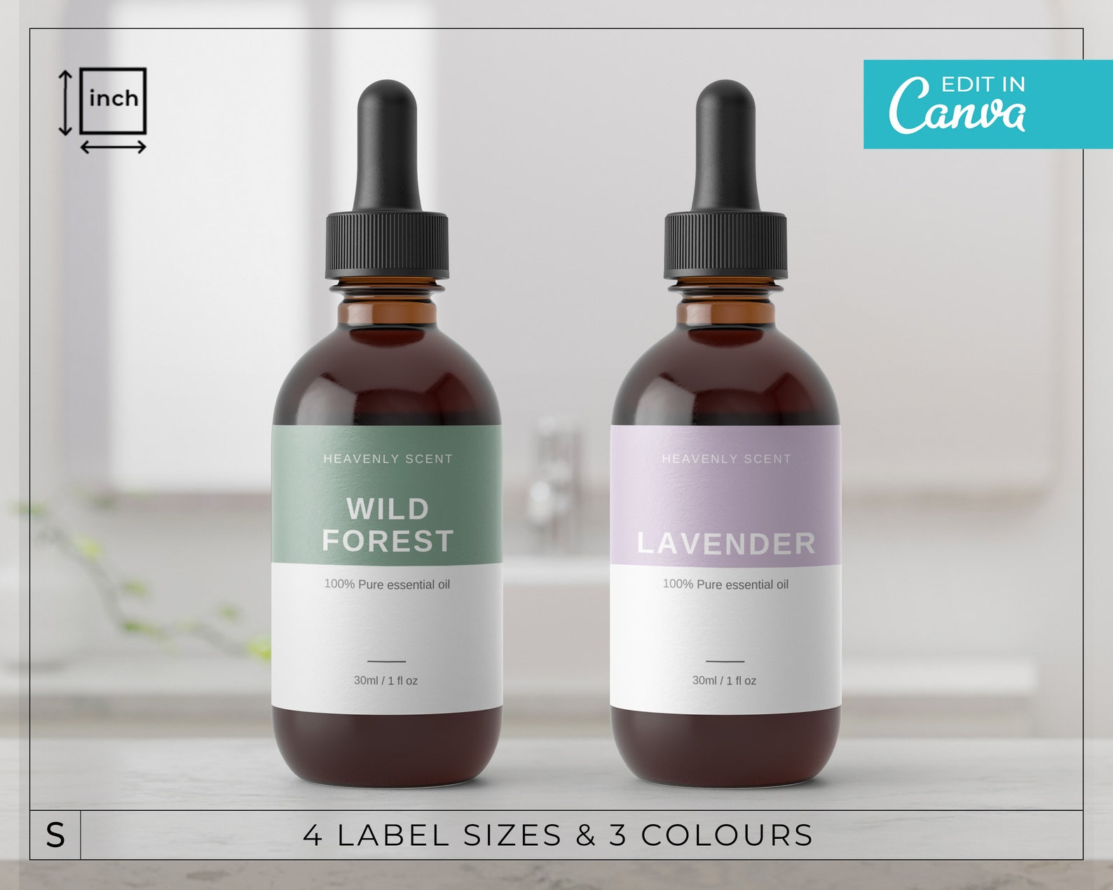 Modern Dropper Bottle Label Templates/ Editable Bottle Labels | Etsy