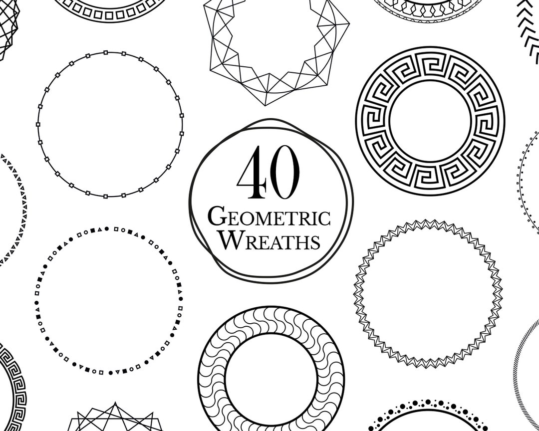 40 Geometric Wreaths // Geometric Pattern Wreaths // Geometric Circles ...