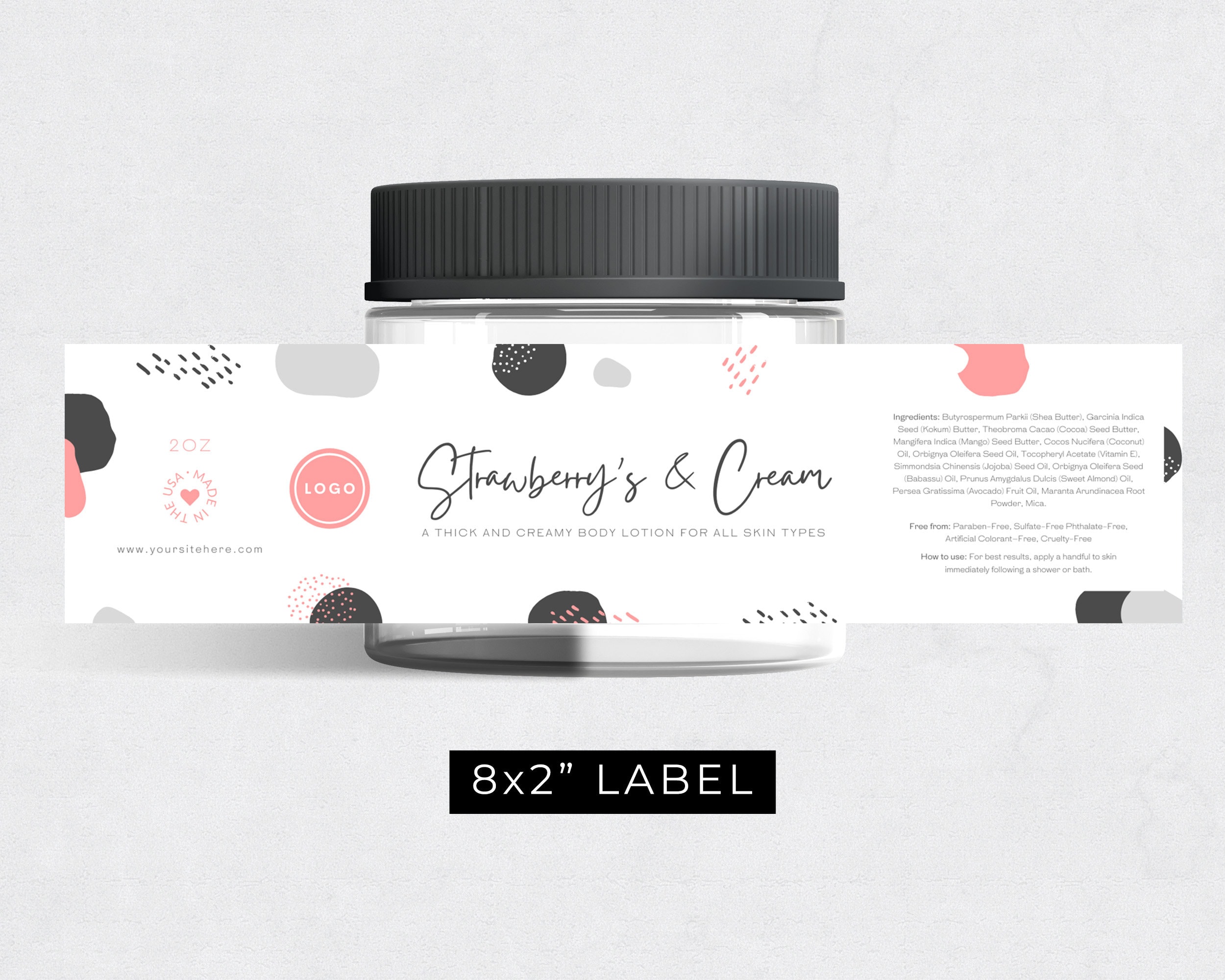 Abstract Wrap Around Label Template / Editable Label Template - Etsy