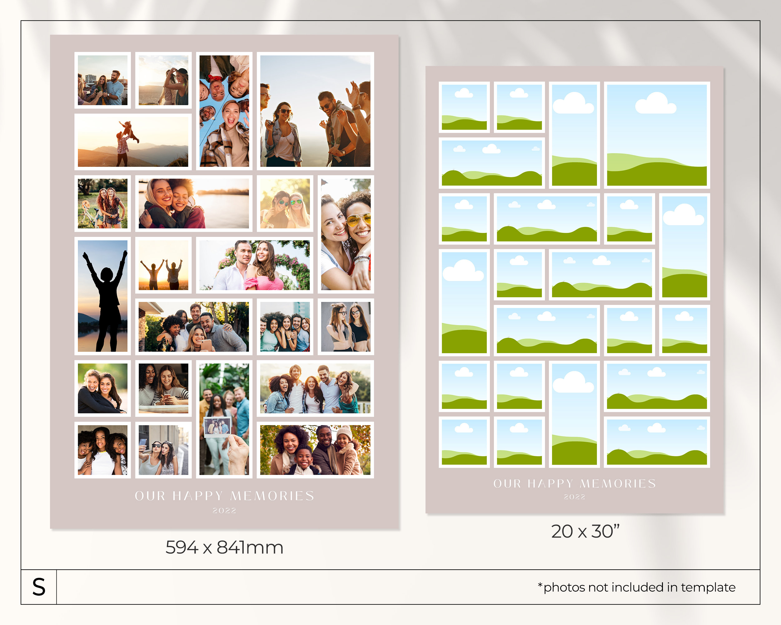 Modern Photo Collage Template / Editable Photo Grid / Minimalist Photo ...