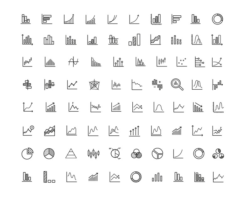 Graph Icon Pack / 300 Infographic Icons / Graphs & Data Icons / Graphs ...
