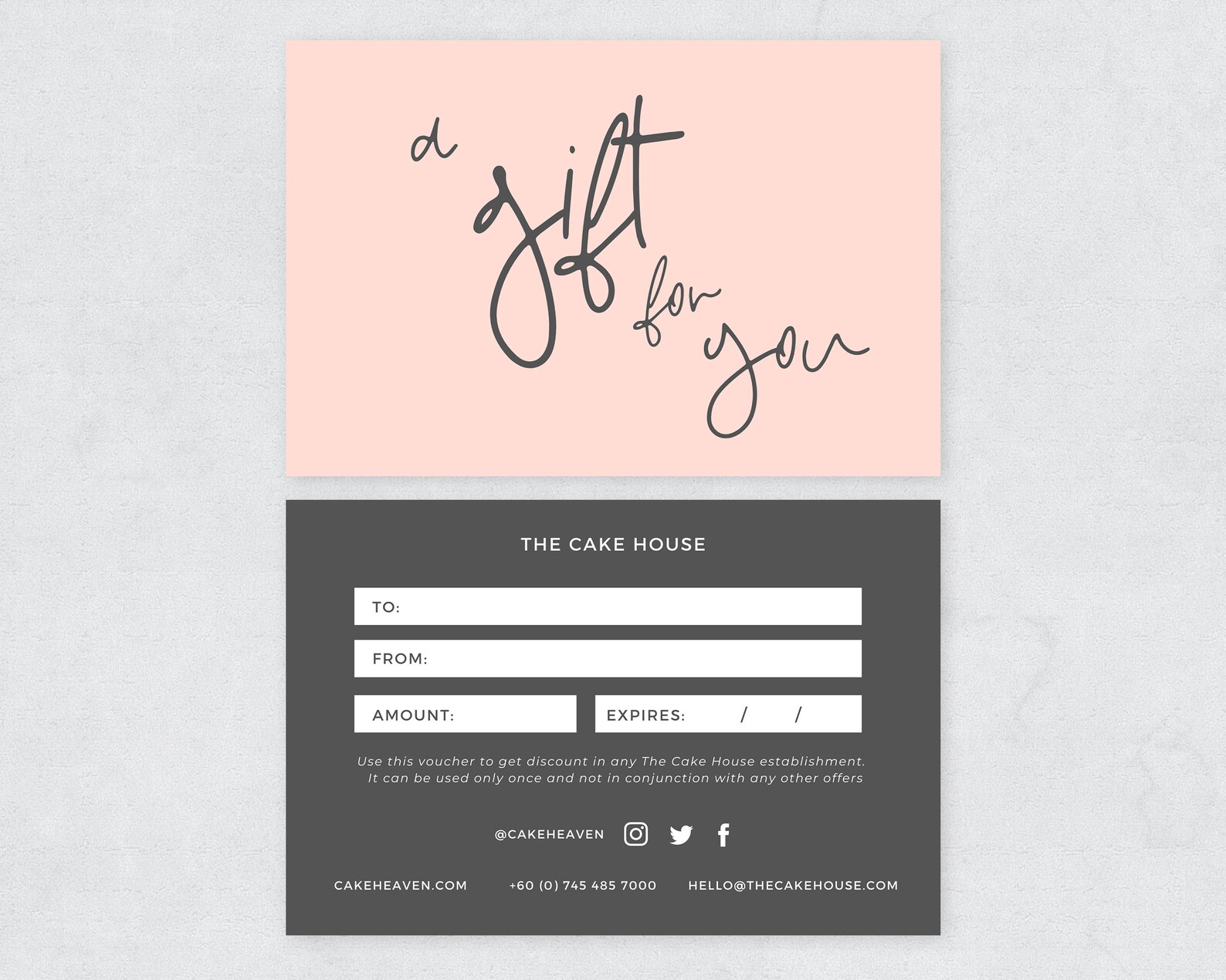 Gift Voucher Template / Editable Gift Certificate Template / | Etsy