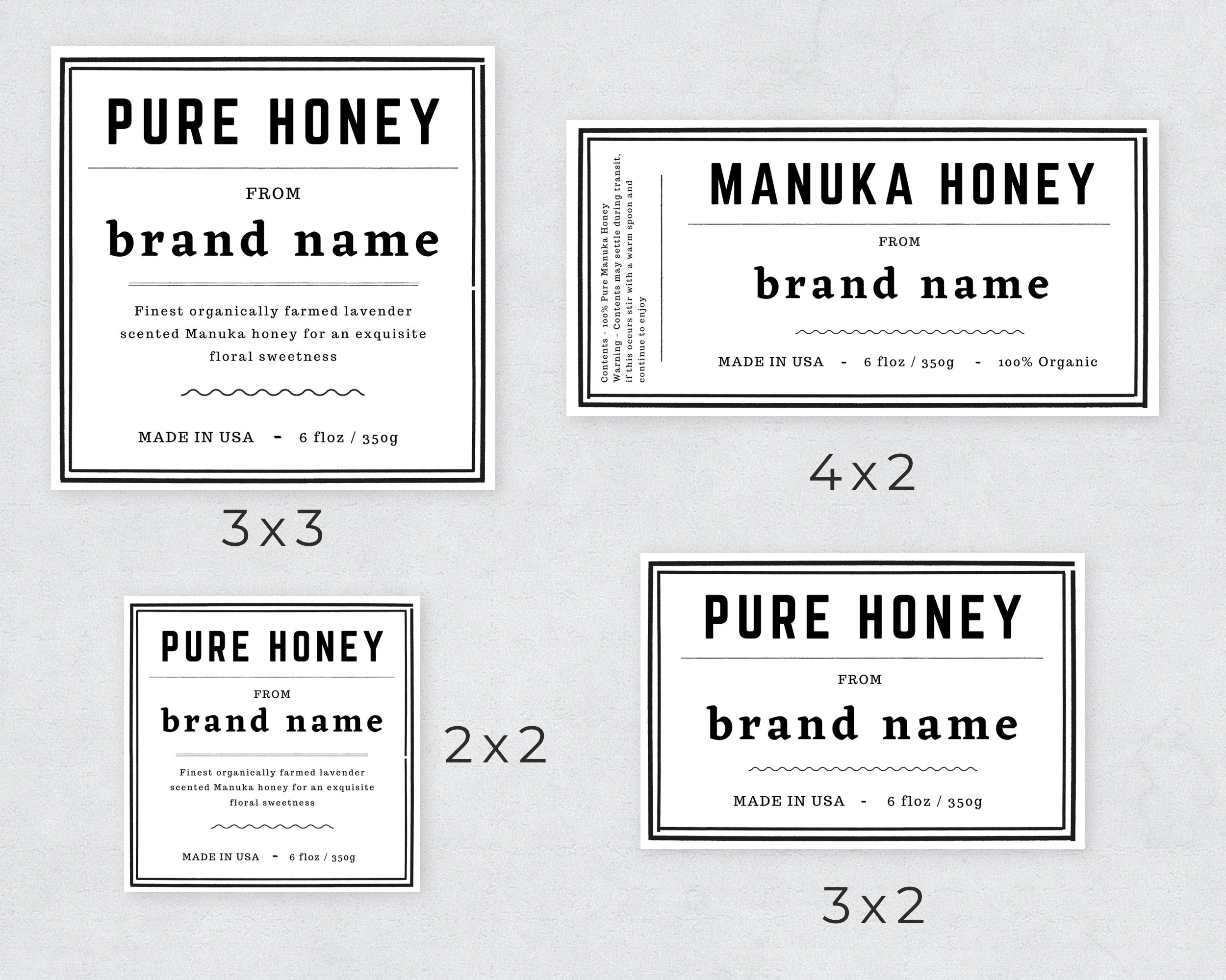 Vintage Jar Label Template / Traditional Label Template / Food Jar ...