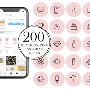 Instagram Story Highlight Icons / Pink Instagram Story Cover Icons ...
