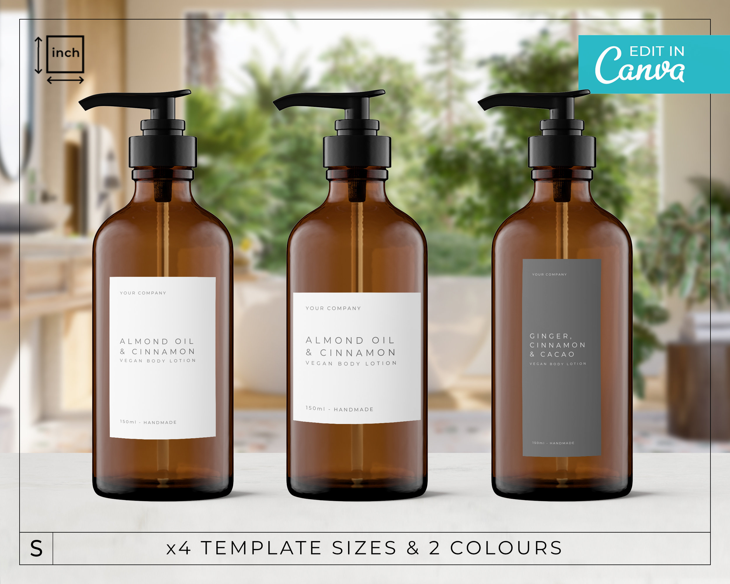 Hand Soap Label Template / Hand Sanitiser Label Template / | Etsy