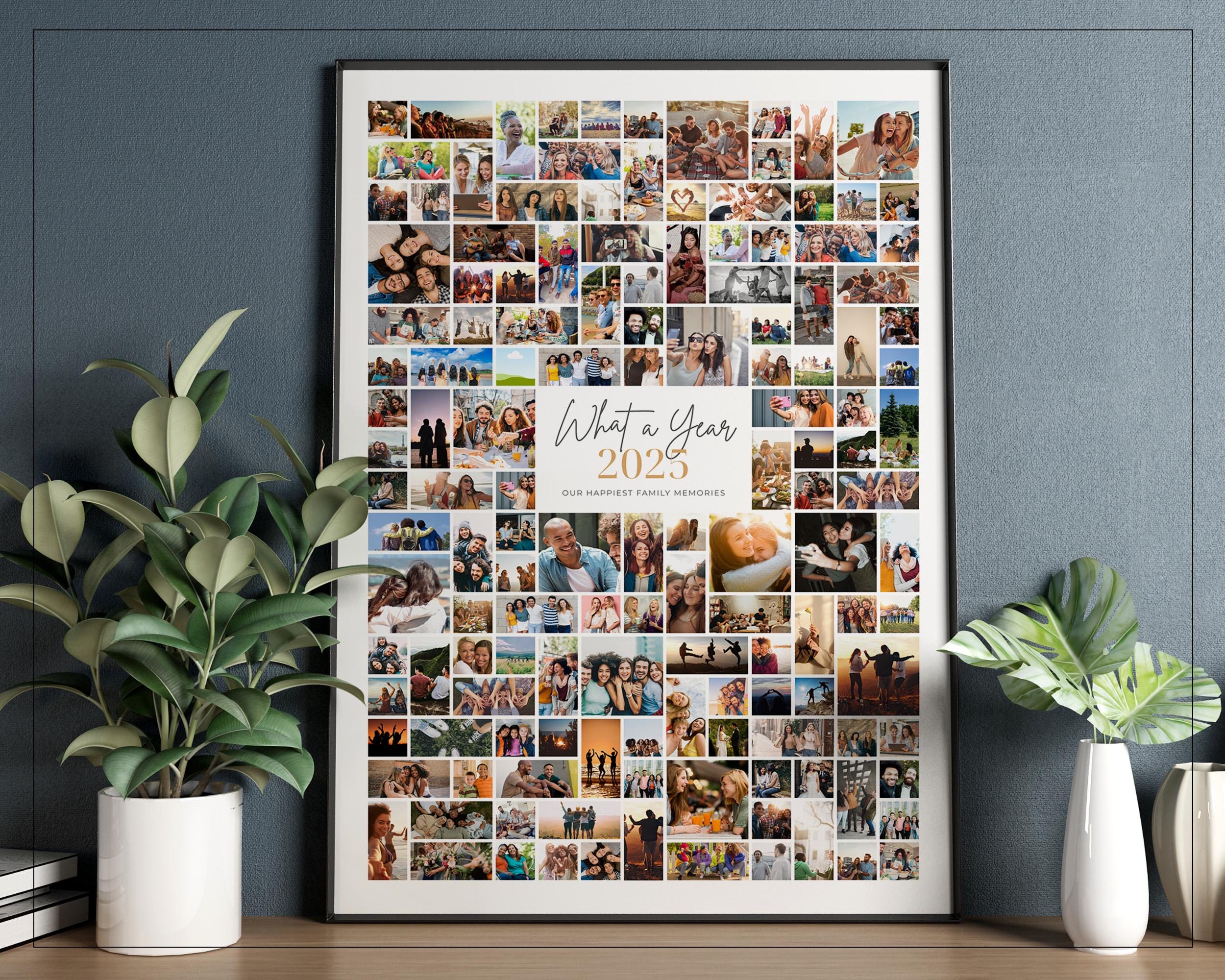 Year in Review Photo Collage Template / Editable Canva Photo Grid / New ...