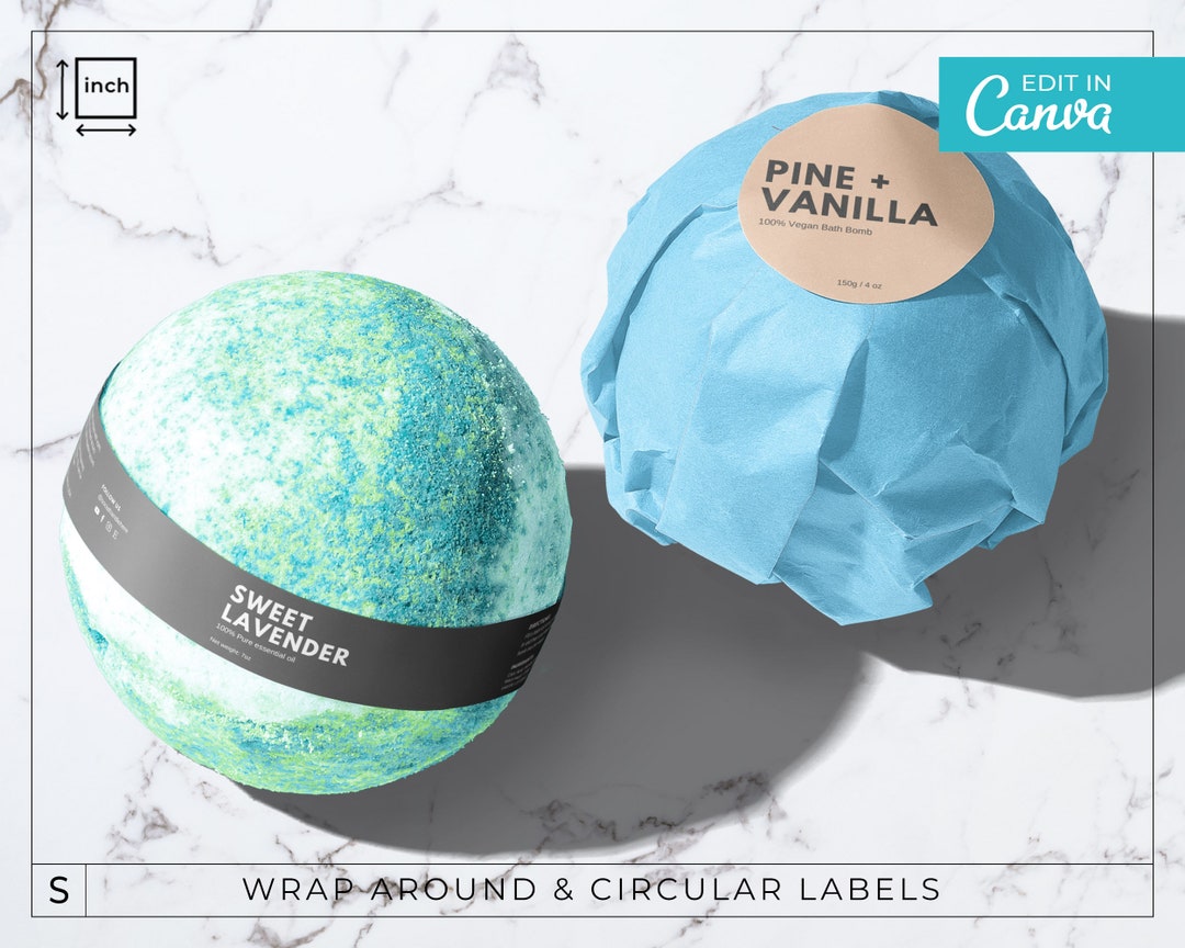 Modern Bath Bomb Label Template / Editable Label Template / Printable ...