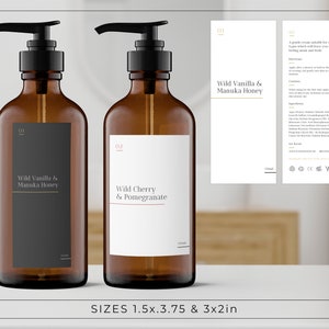 Gold Comestic Bottle Label Template / Miniamalist Hand Lotion Label ...